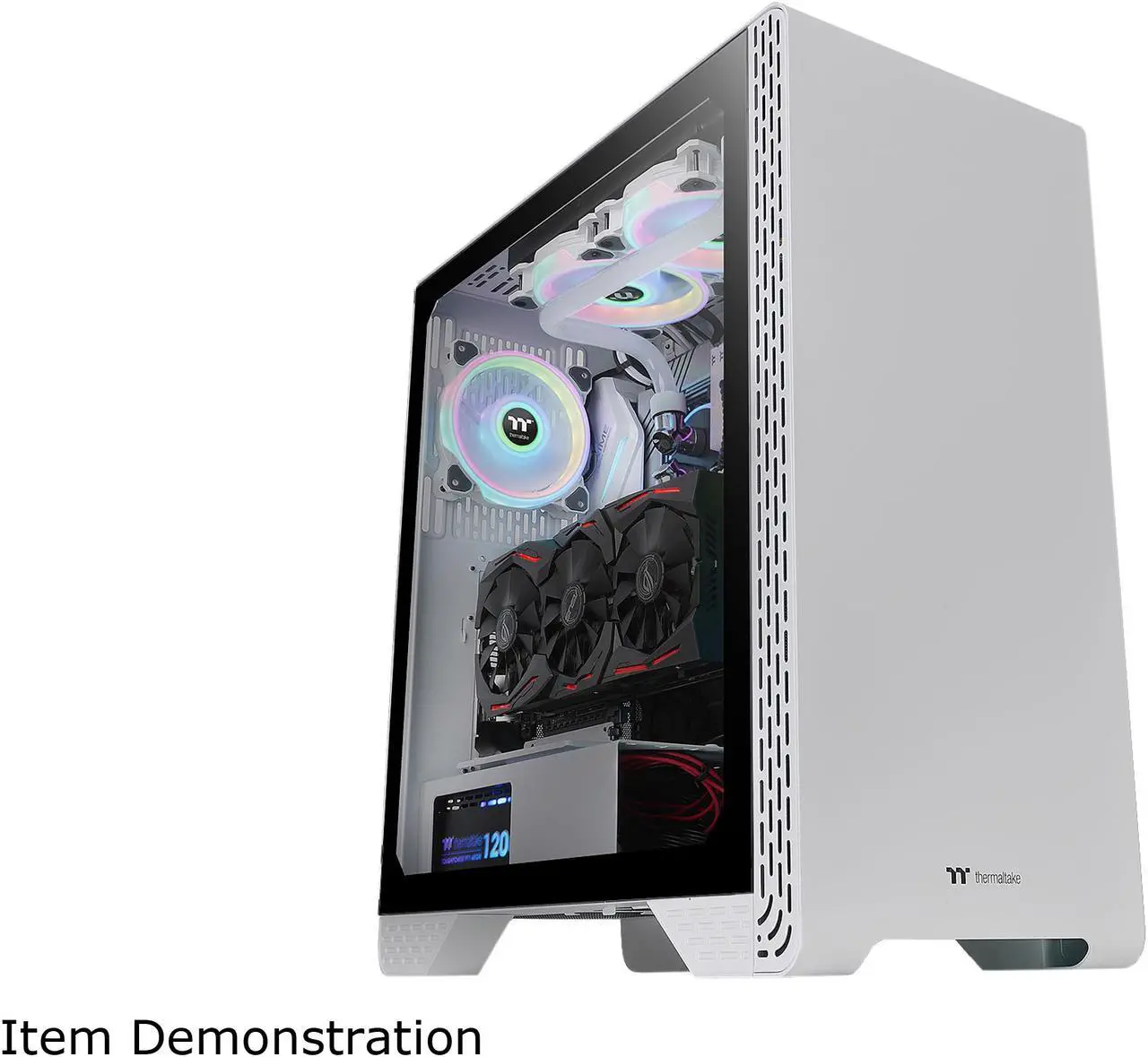 Thermaltake S300 Tempered Glass Snow Edition ATX Mid-Tower Computer ...