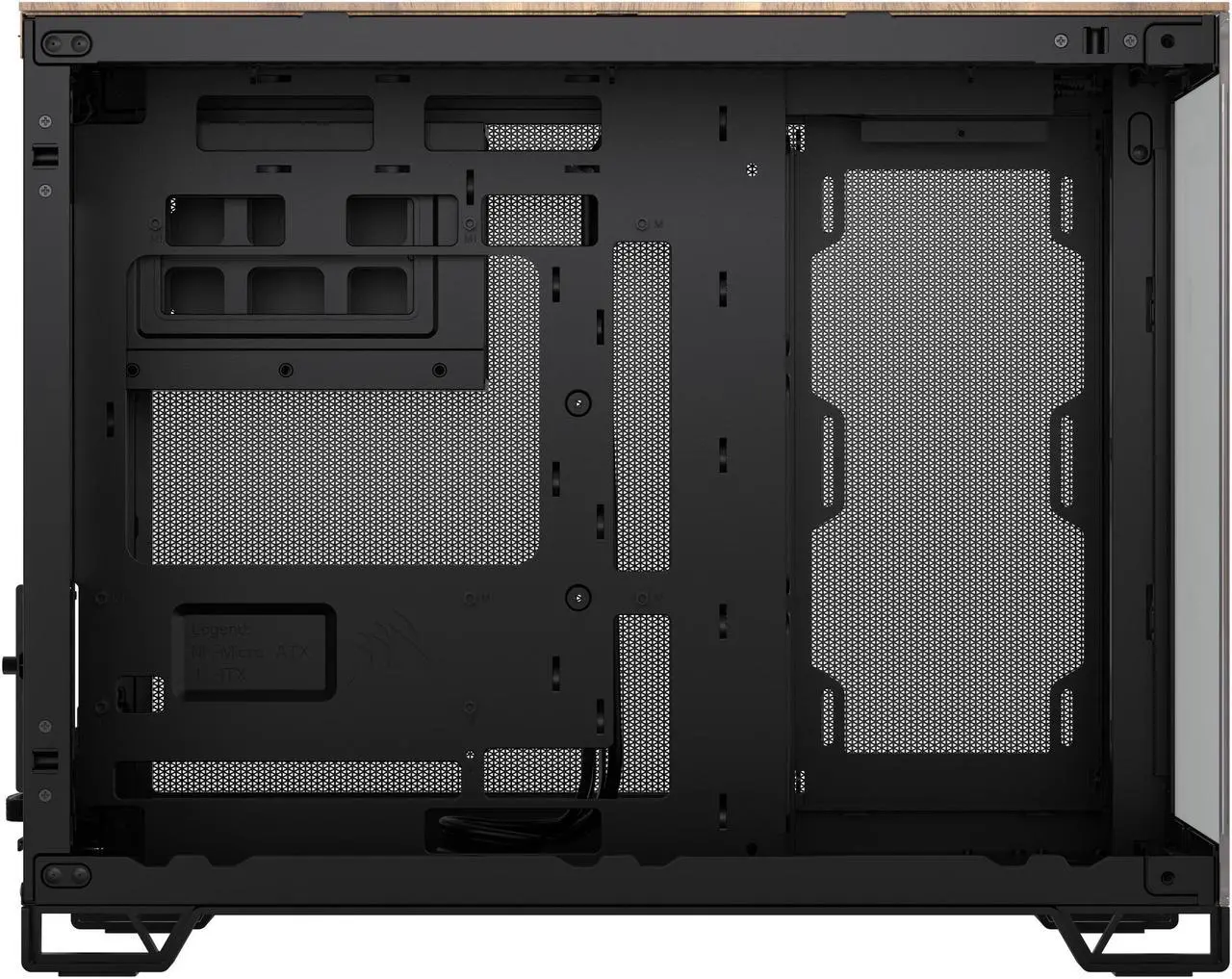 CORSAIR 2500X Micro ATX Dual Chamber PC Case, Black/Walnut, CC-9011286 ...