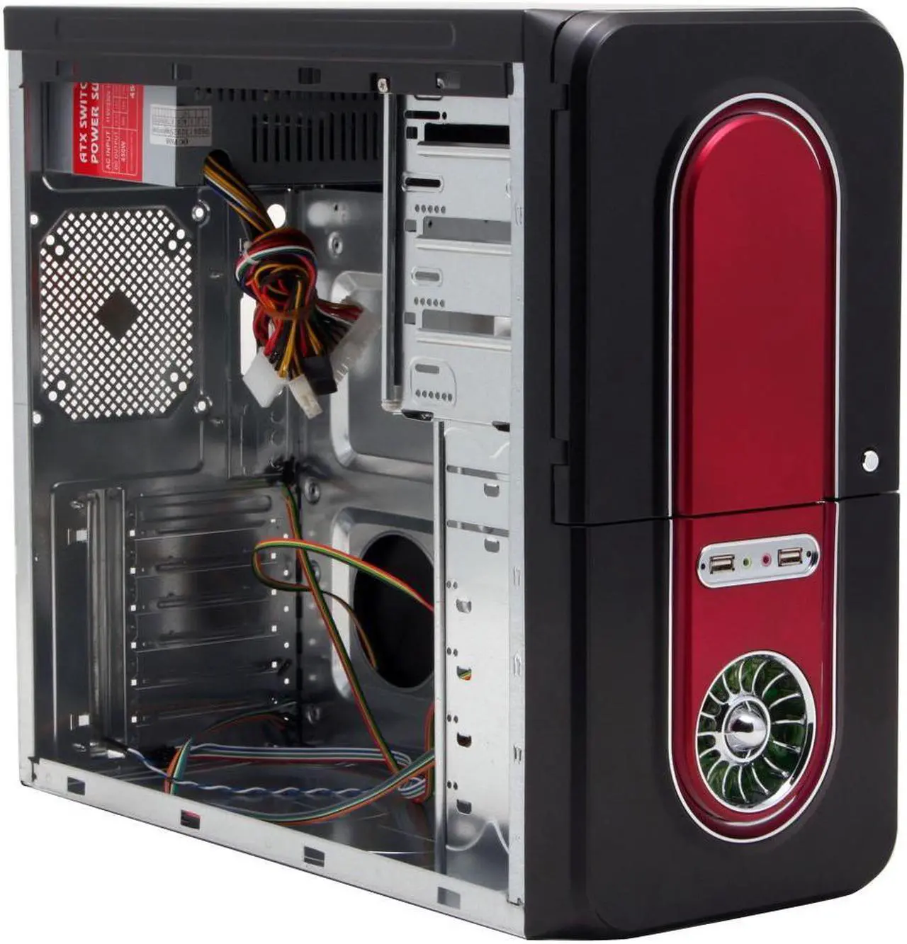 POWMAX CP803-1 Black/Red Computer Case - Newegg.com
