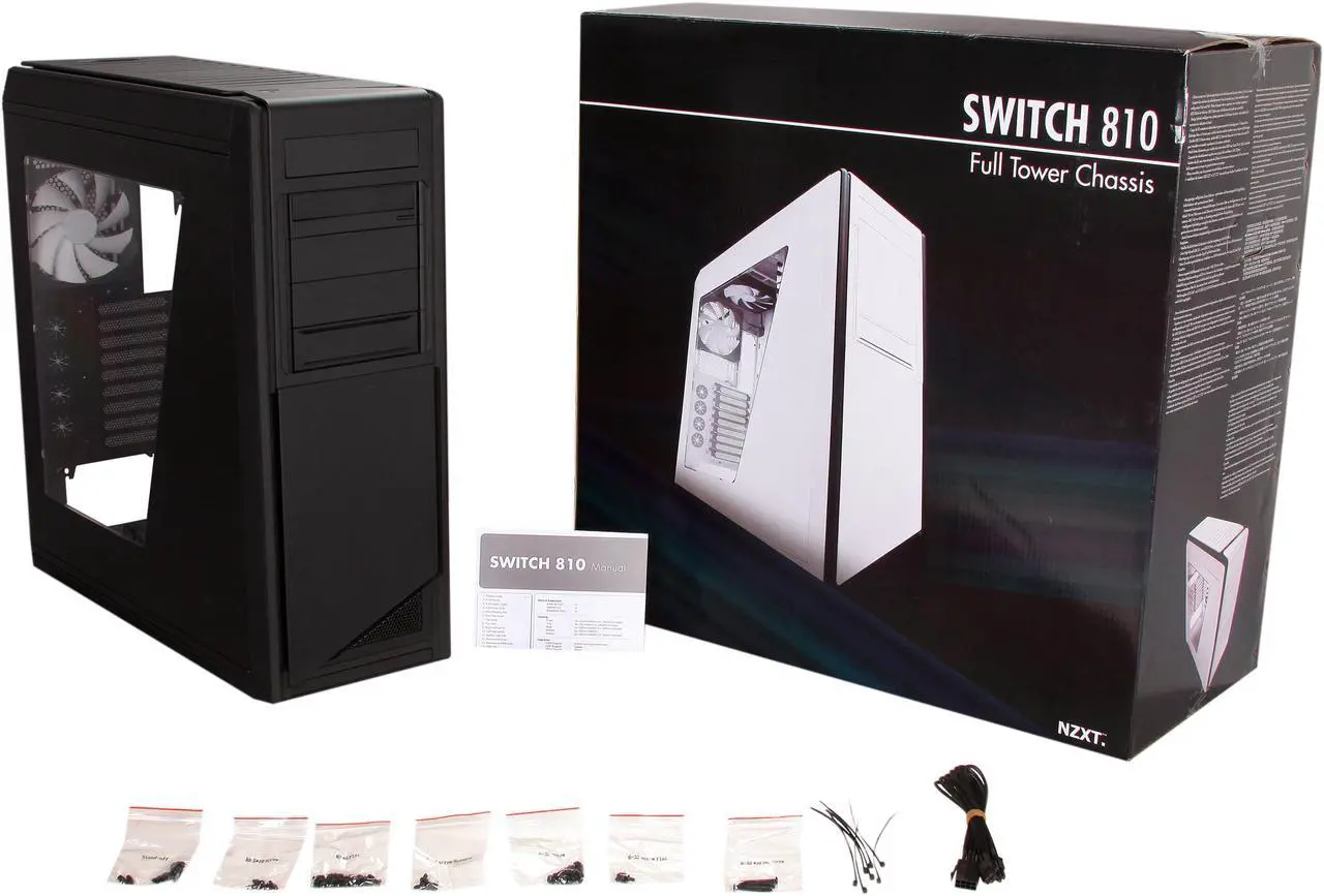 NZXT SWITCH 810 Matte Black CA-SW810-M1 Steel / Plastic ATX HYBRID Full ...