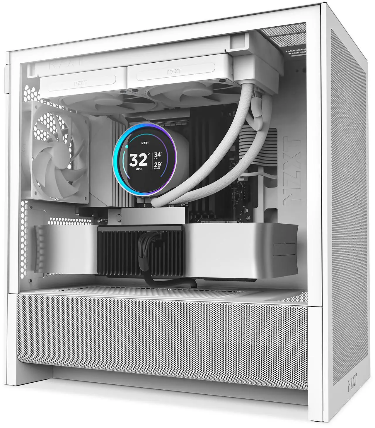 NZXT CCC-H31FW-01White SGCC / Tempered Glass Micro ATX Cases Case ...