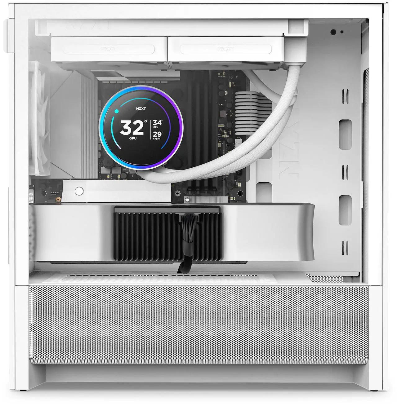 NZXT CCC-H31FW-01White SGCC / Tempered Glass Micro ATX Cases Case ...