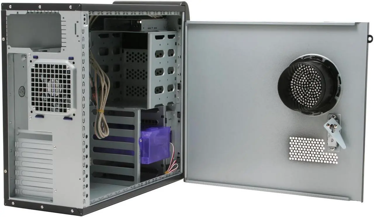 Rosewill R5601-BSL 0.8mm SECC Screw-less Dual 120mm Fans ATX Mid Tower ...