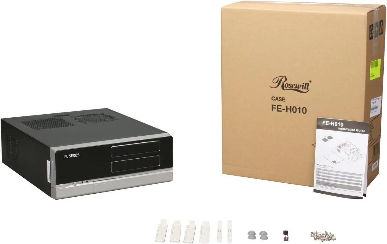Rosewill Black / Silver FE-H010 ATX Media Center / HTPC Case - Newegg.com
