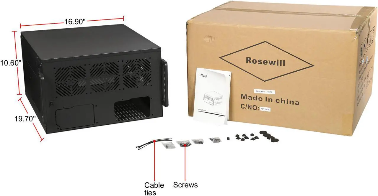 Rosewill 8 GPU Mining Case Frame, Dual PSU Support, Maximum Airflow ...