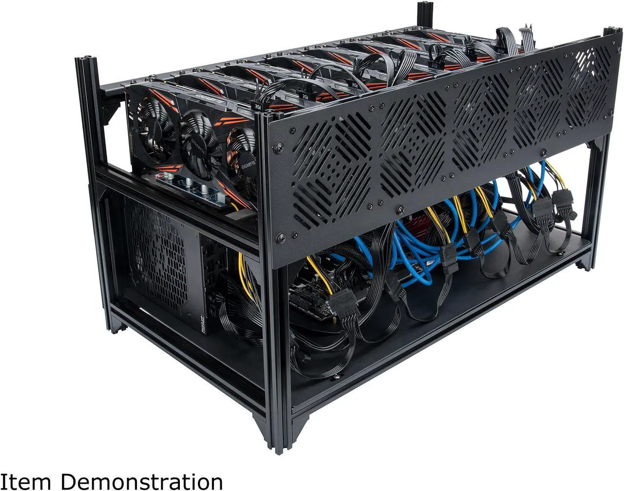Open Box: Rosewill 8 GPU Mining Case Open Air Stackable Frame, Dual PSU ...