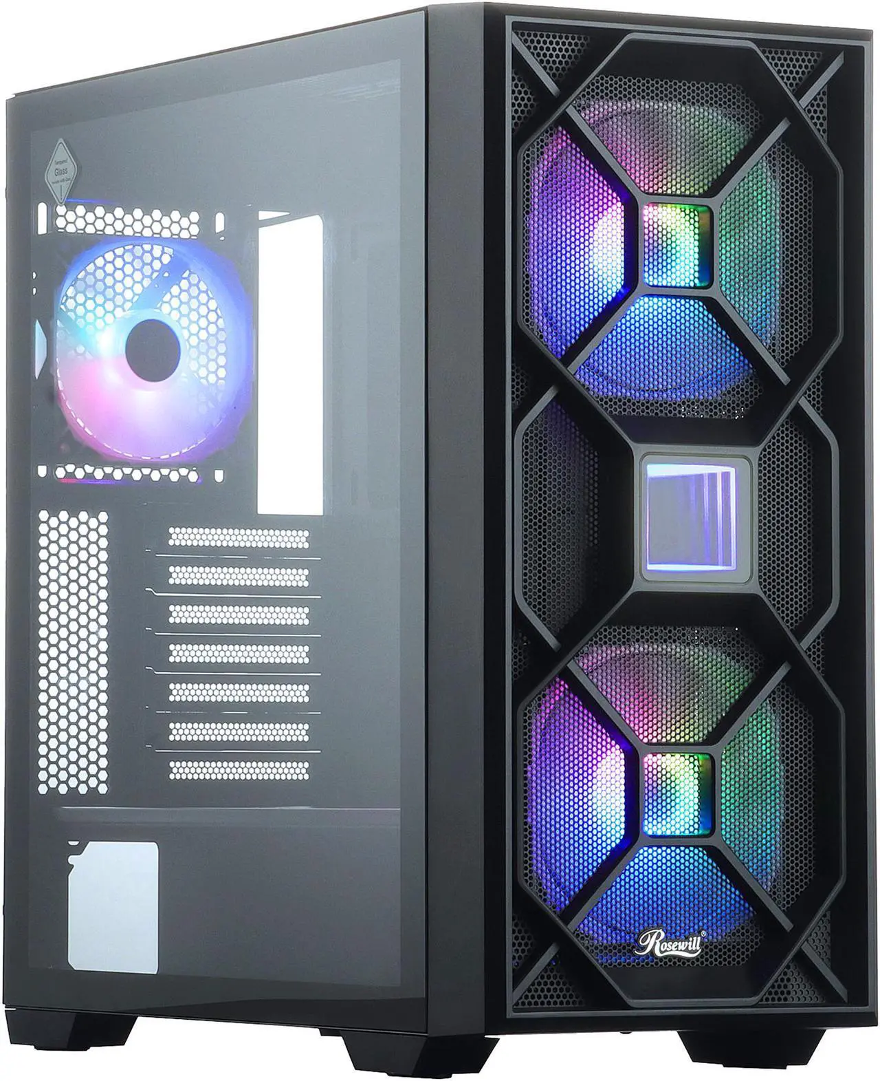 Open Box: Rosewill VORTEX P500 ATX Mid Tower Gaming PC Computer Case ...