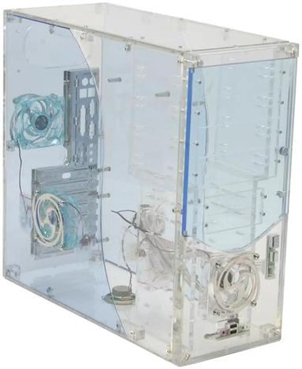 LOGISYS Computer YIN YANG CS889BL Clear/ Blue Computer Case Pre ...