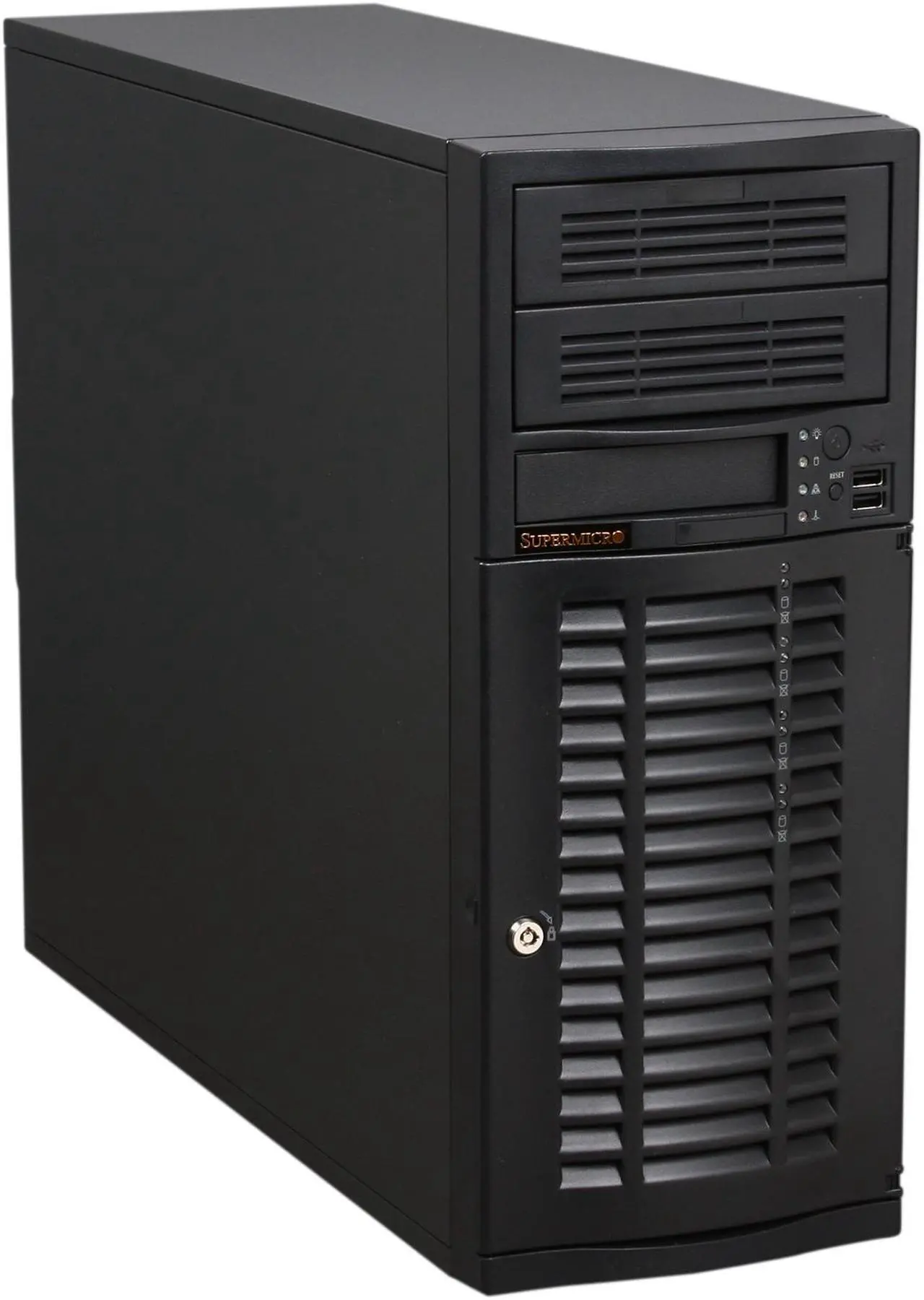 SUPERMICRO CSE-733T-645B Black Mid-Tower & Workstation Server Case ...