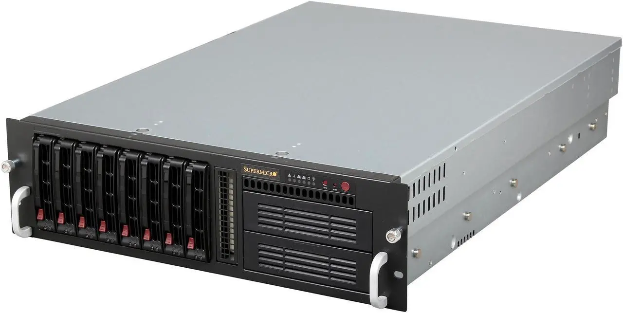 SUPERMICRO SuperChassis CSE-833T-650B Black 3U Rackmount Server Case ...