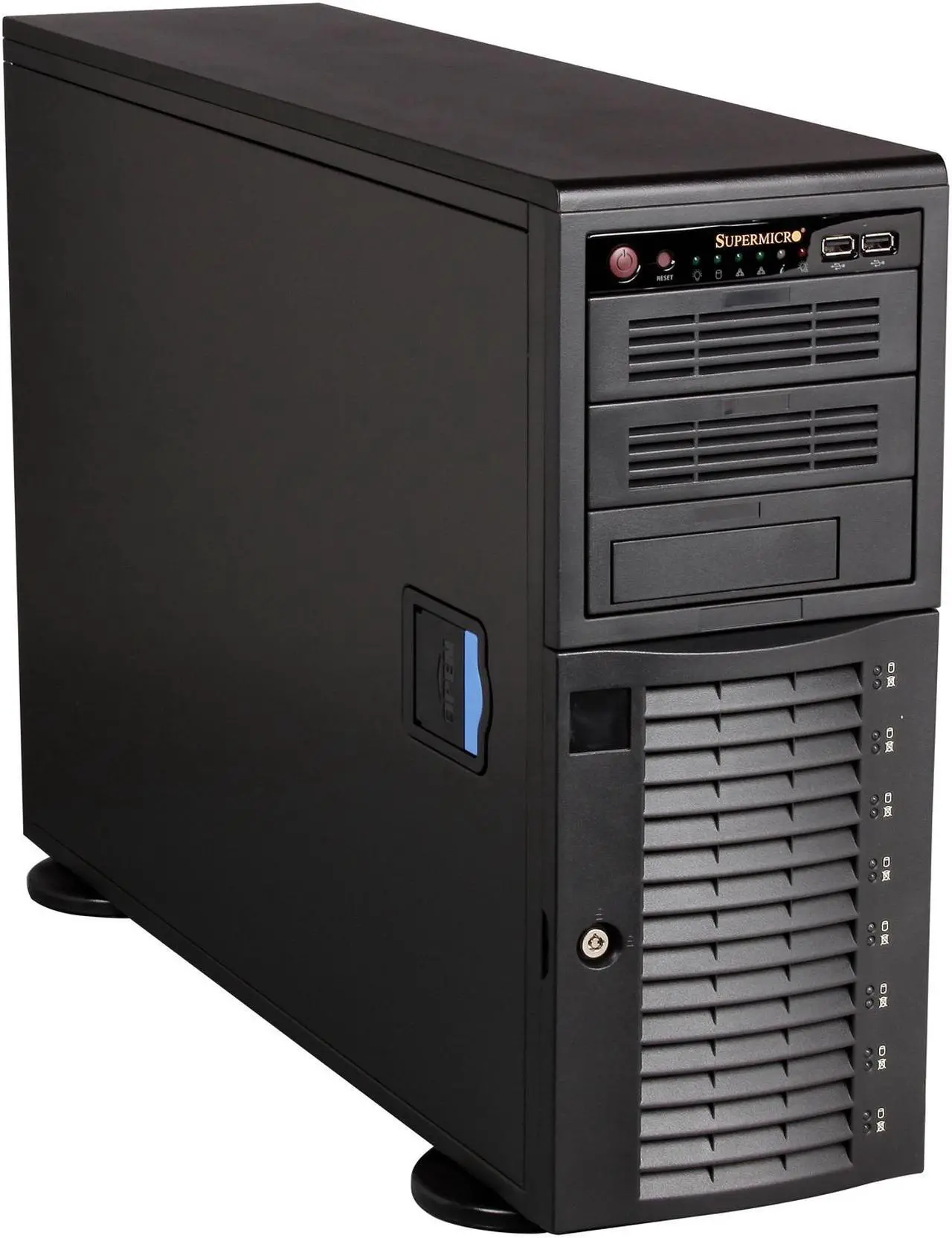 SUPERMICRO SuperChassis CSE-743T-665B Black 4U Pedestal Server Case ...