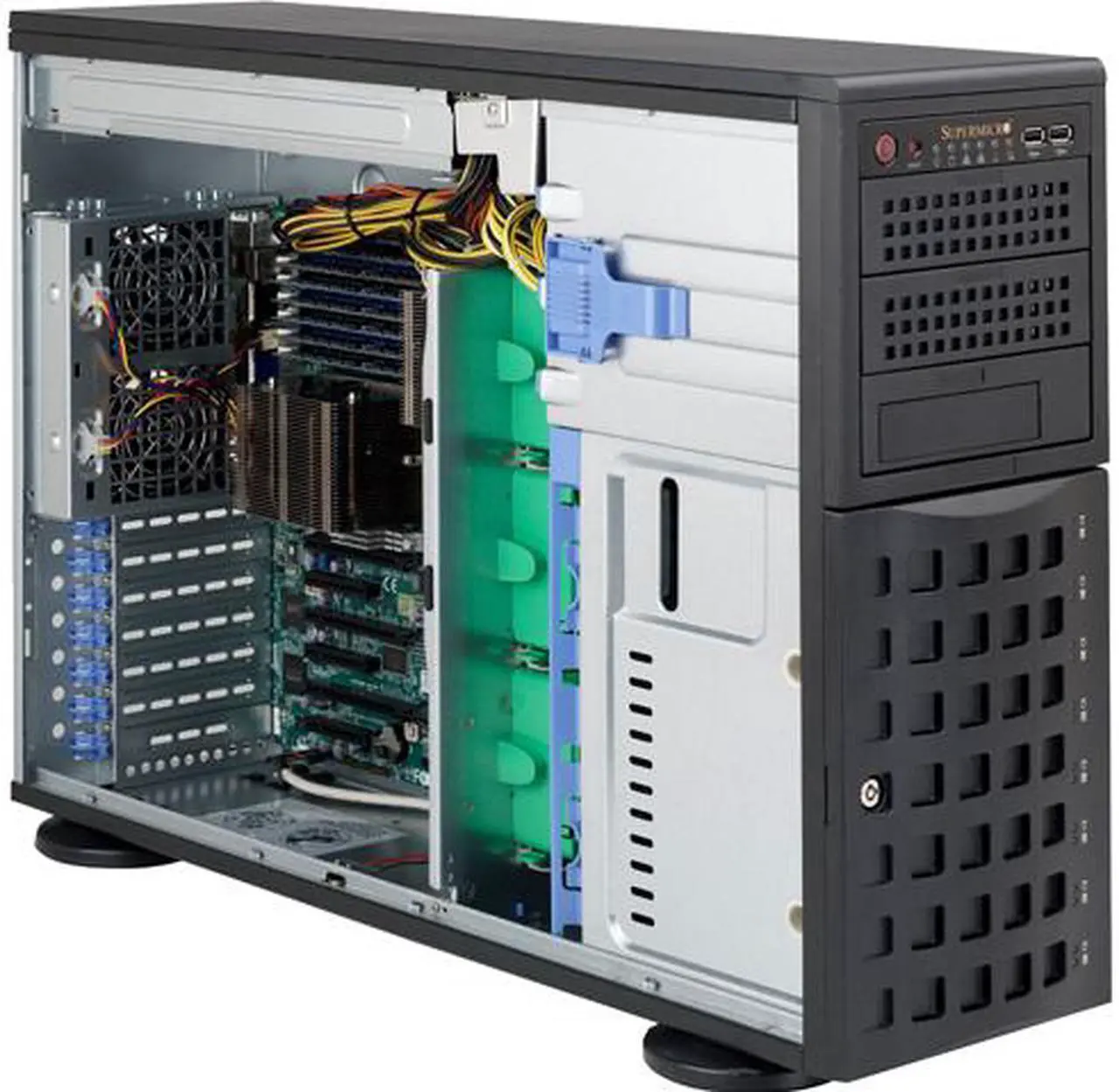 SUPERMICRO CSE-745TQ-800B Black 4U Pedestal Server Case - Newegg.com