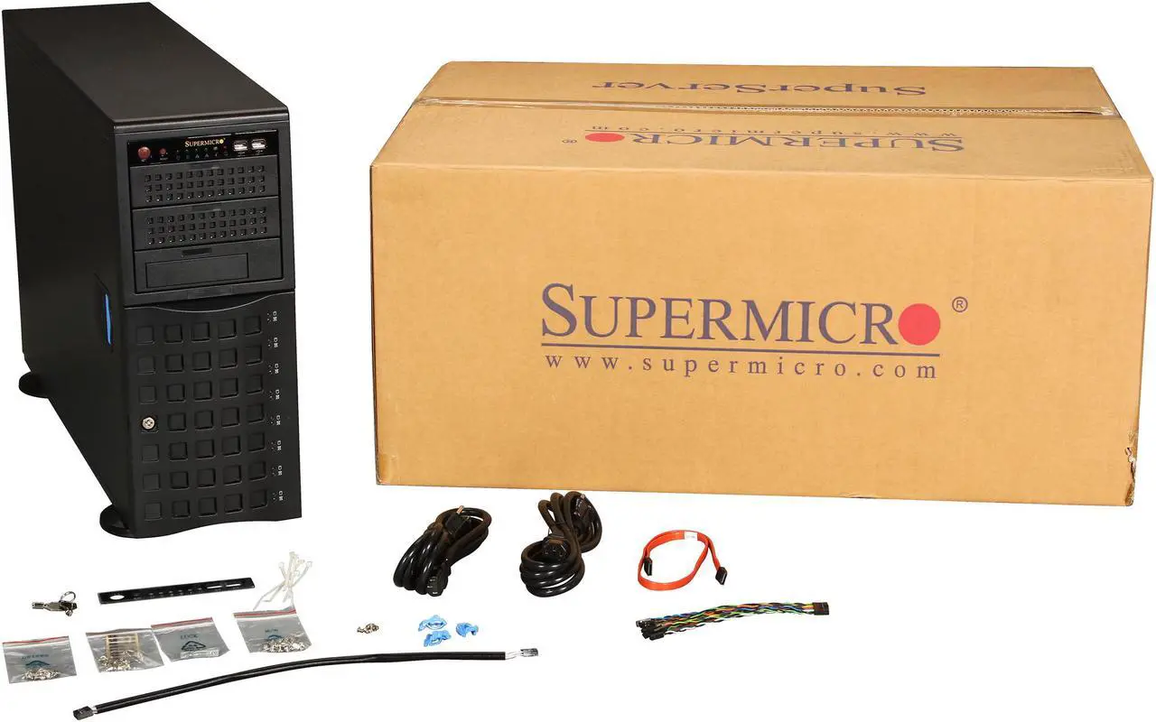 SUPERMICRO CSE-745TQ-R920B Black 4U Pedestal Server Case - Newegg.com