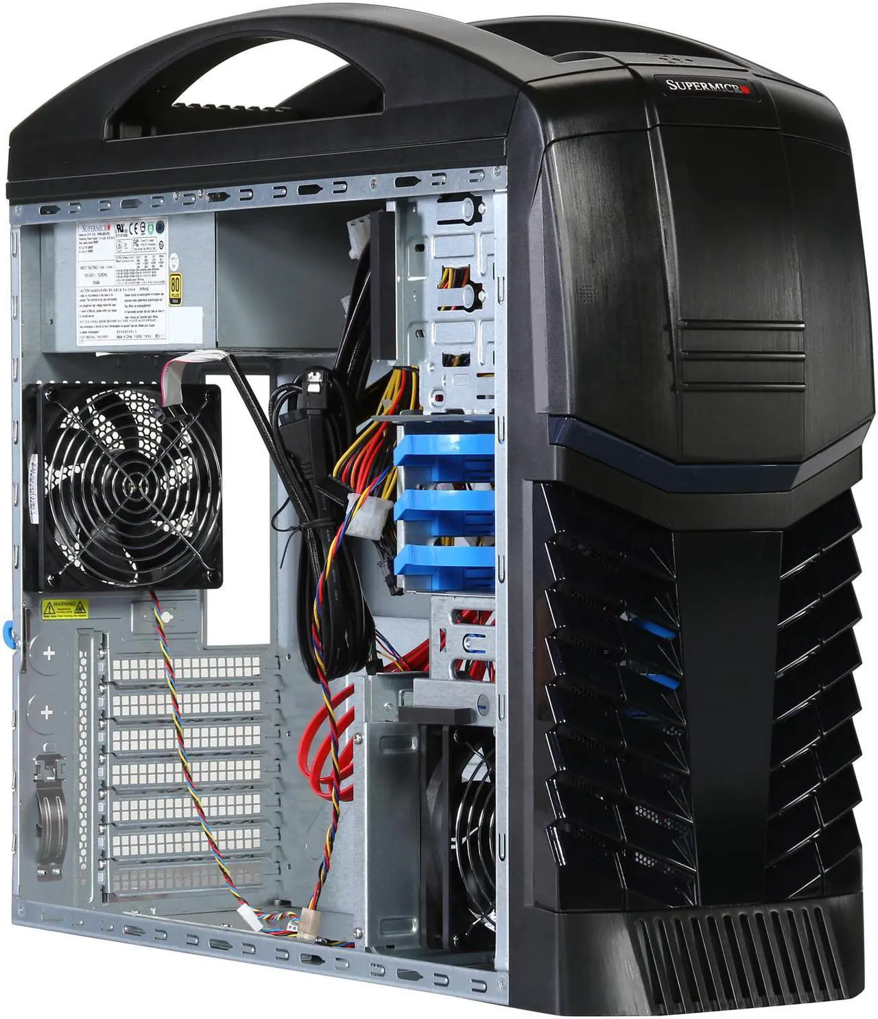SUPERMICRO SuperChassis CSE-732G-903B Black Mid-Tower Gaming Case ...