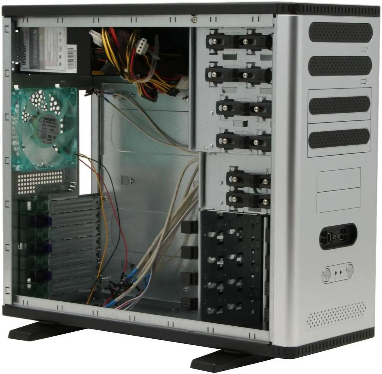 Foxconn TPS-544+FA480 Black/ Light Silver 0.8mm SGCC ATX Mid Tower ...