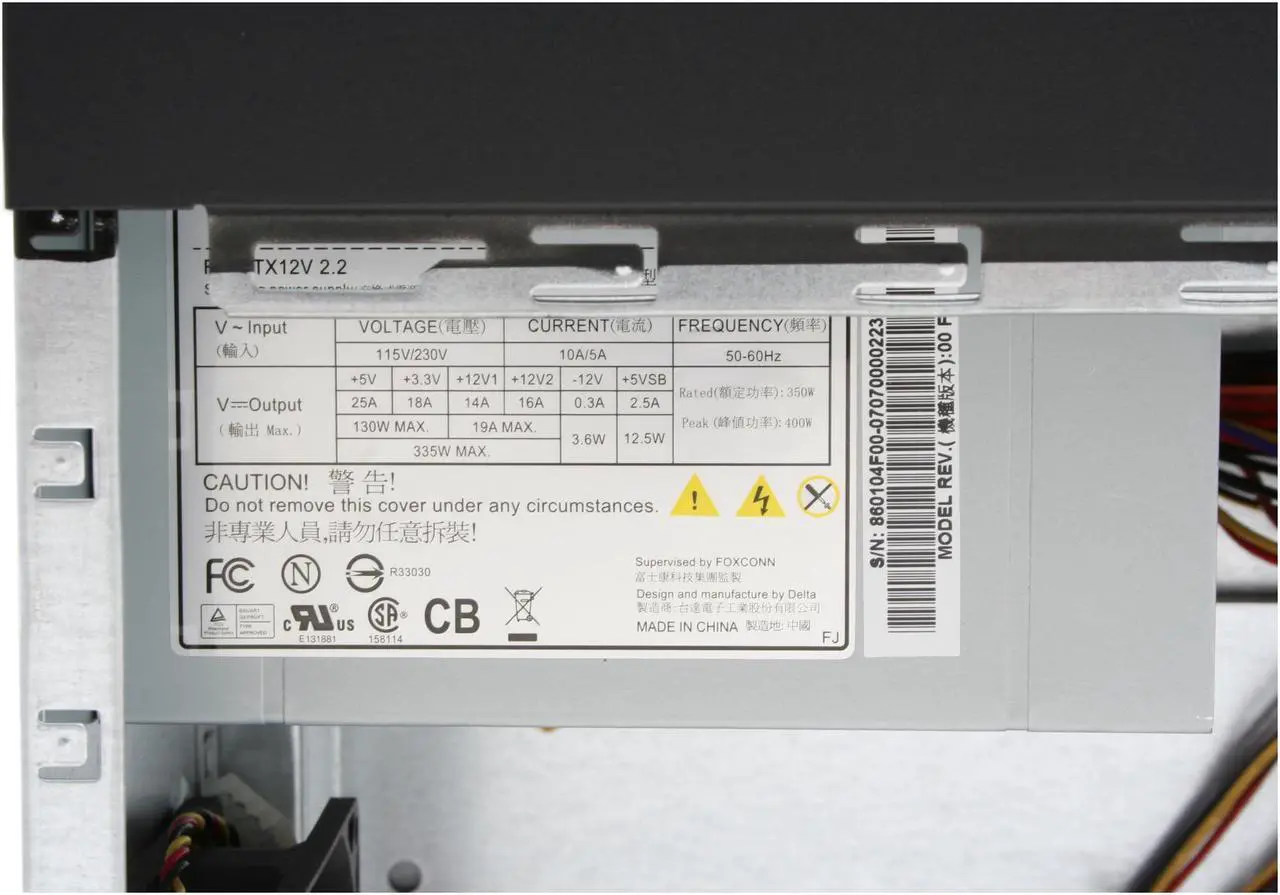 Foxconn TS001-V-D350A Black/ Silver Computer Case - Newegg.com