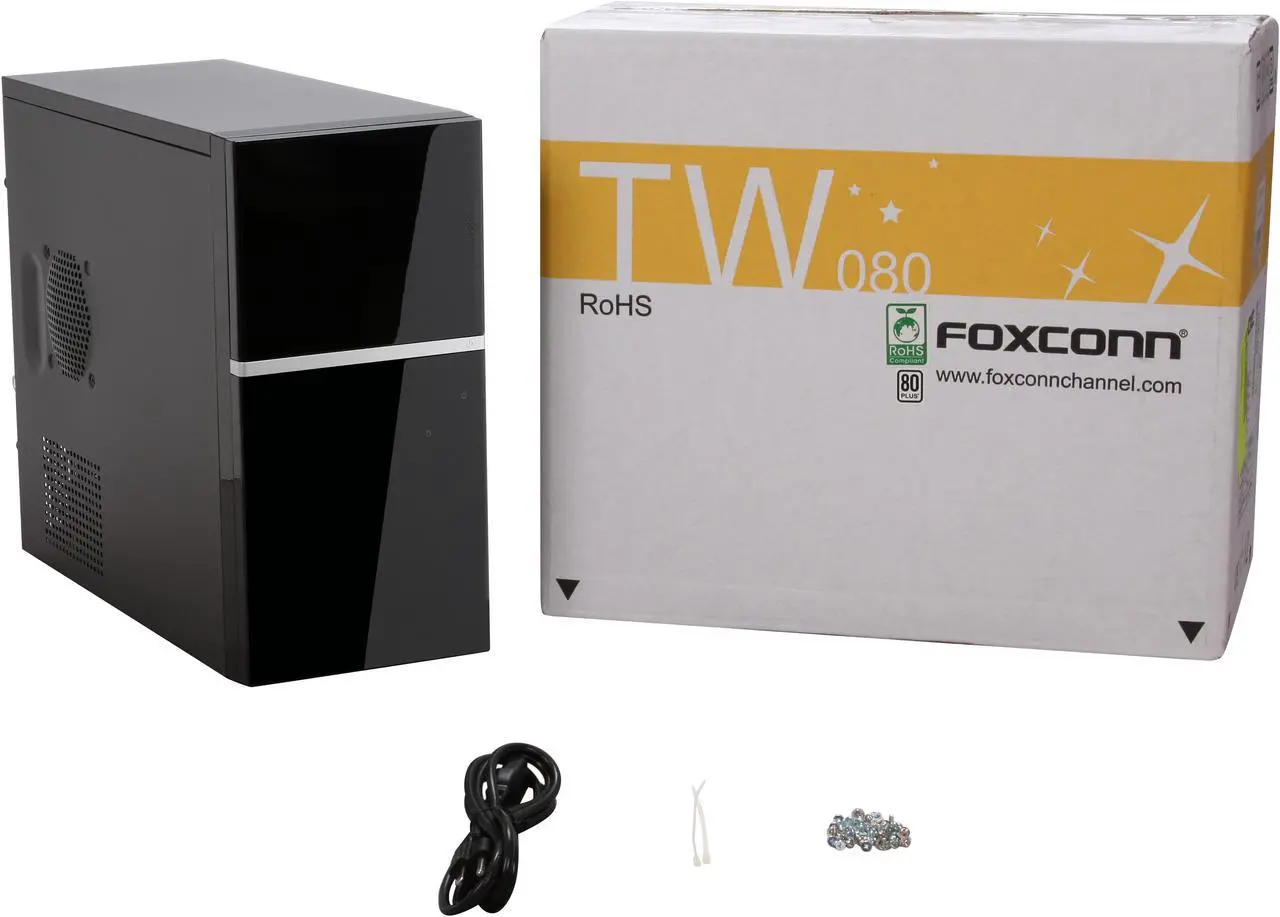 Foxconn TW-080(H+A)+DSA-300V-4SS Black Computer Case - Newegg.com