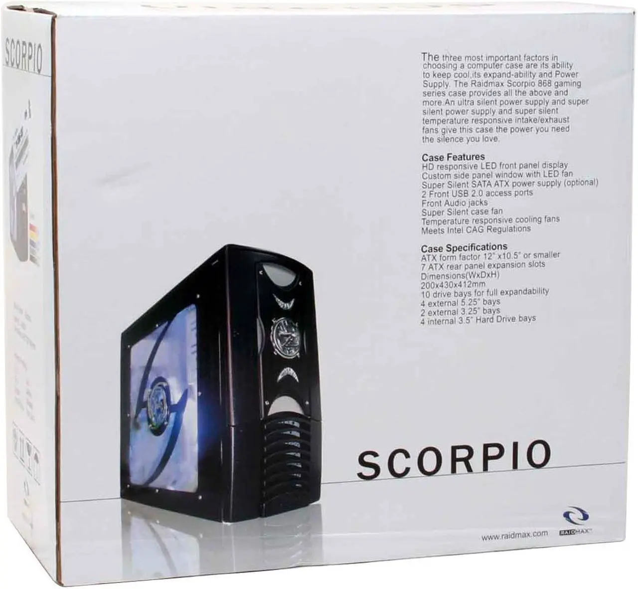 RAIDMAX Scorpio ATX-868WUP Blue Computer Case - Newegg.com