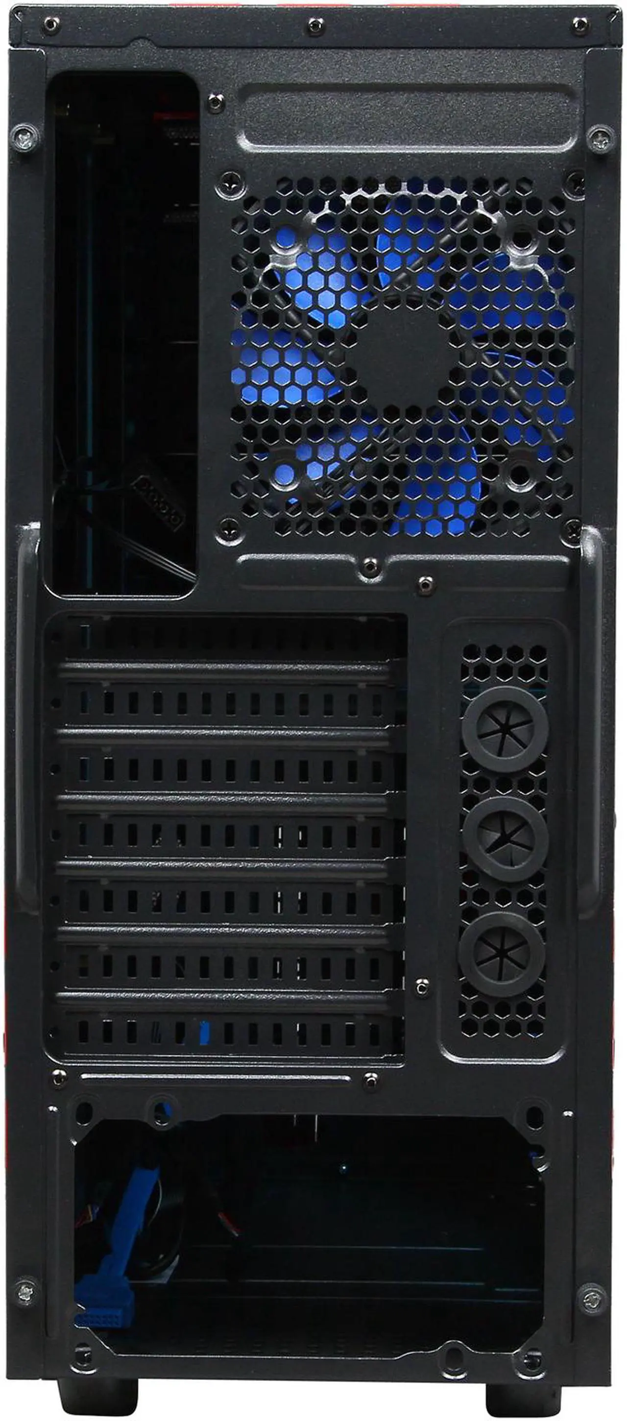 RAIDMAX Blade ATX-298WR Black/Red Steel / Plastic ATX Mid Tower ...