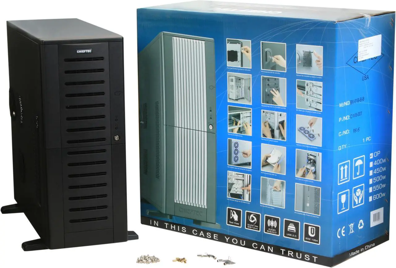 CHIEFTEC BRAVO BX-01B-B-B-OP Black Computer Case - Newegg.com