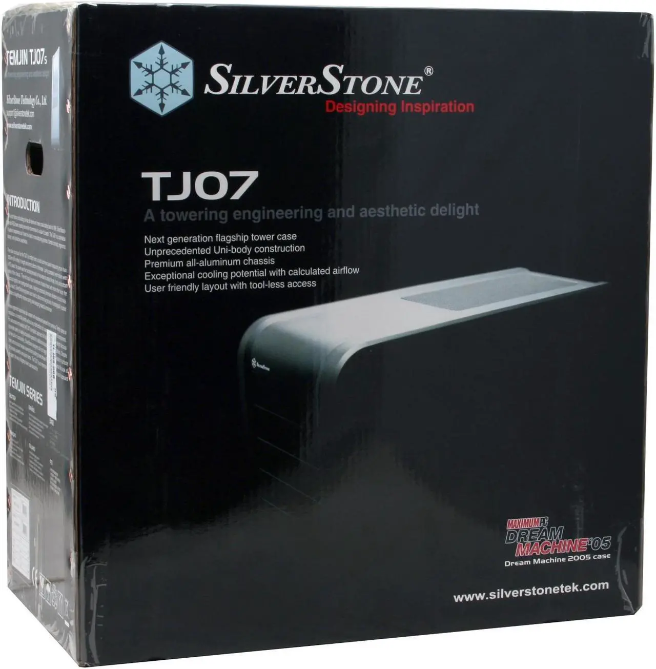 SILVERSTONE SST-TJ07-B Black 4.0mm ~ 8.0mm uni-body aluminum outer ...