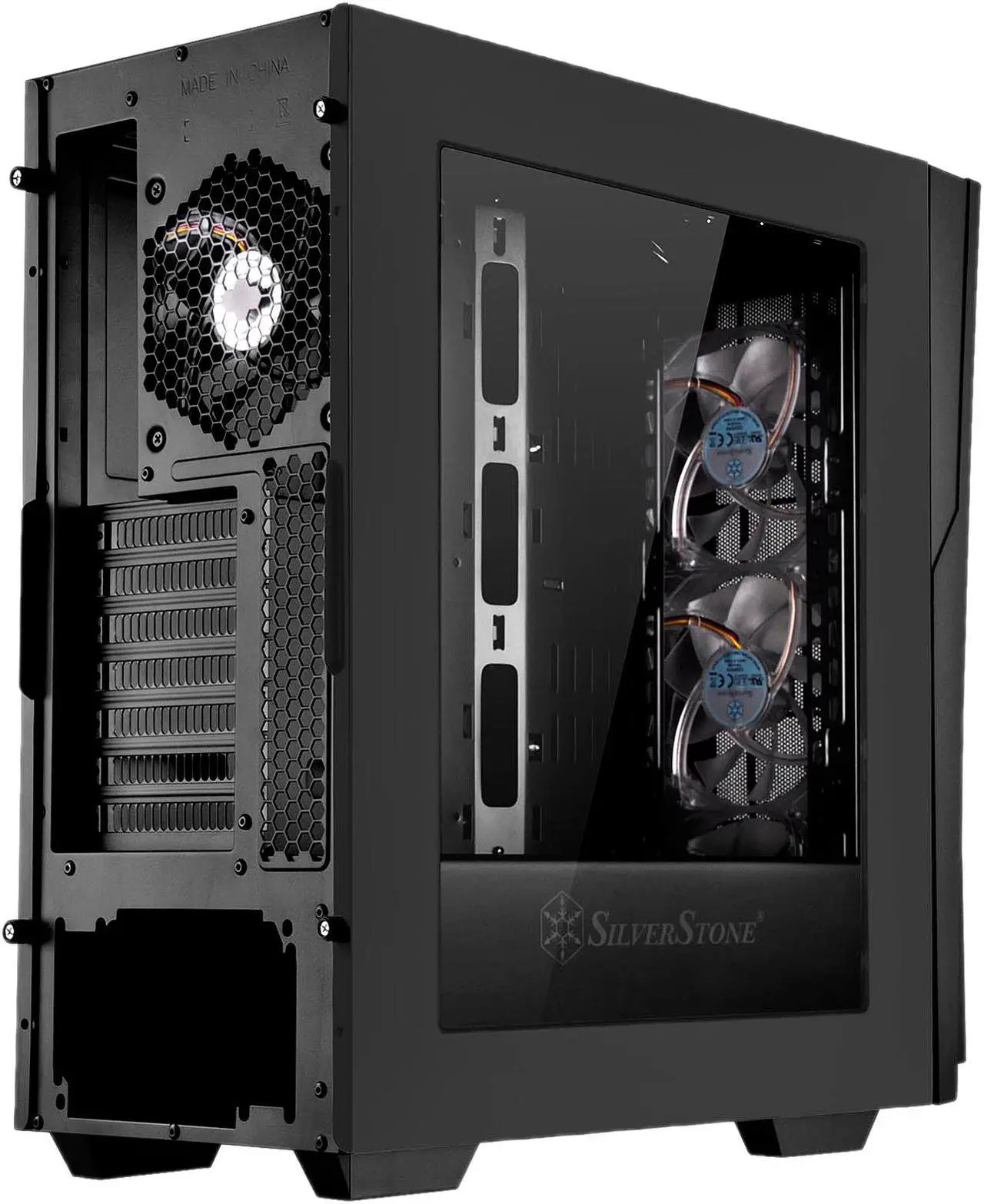 SilverStone Redline Series SST-RL06BR-PRO Black with Red Trim + LED Fan ...