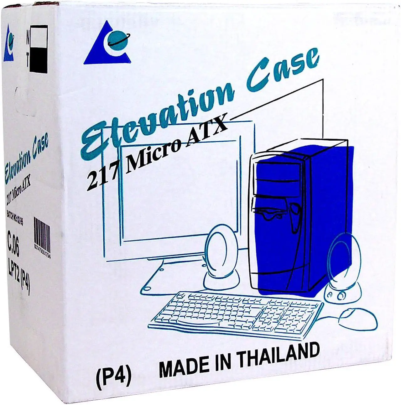 Linkworld 217 MICRO ATX C.07 Beige/Transparent Blue Computer Case ...