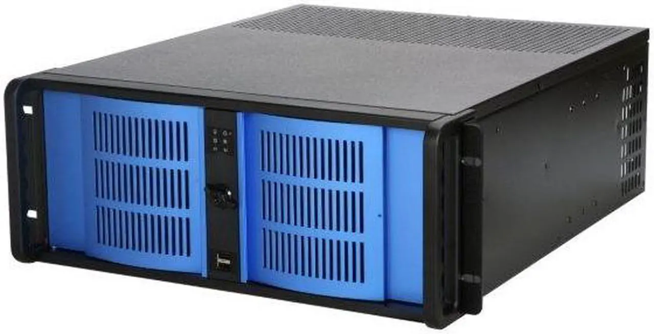iStarUSA D-400-6-Blue 4U Rackmount Compact Stylish Server Chassis ...