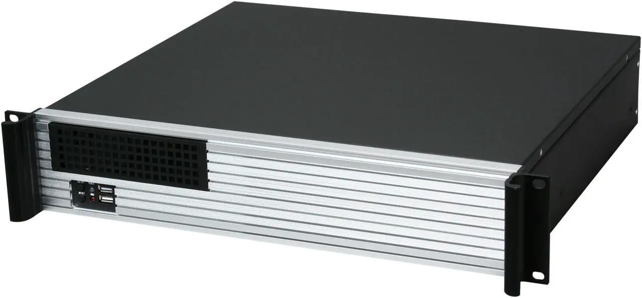 iStarUSA D-213-MATX-SILVER 2U Rackmount microATX Server Chassis ...