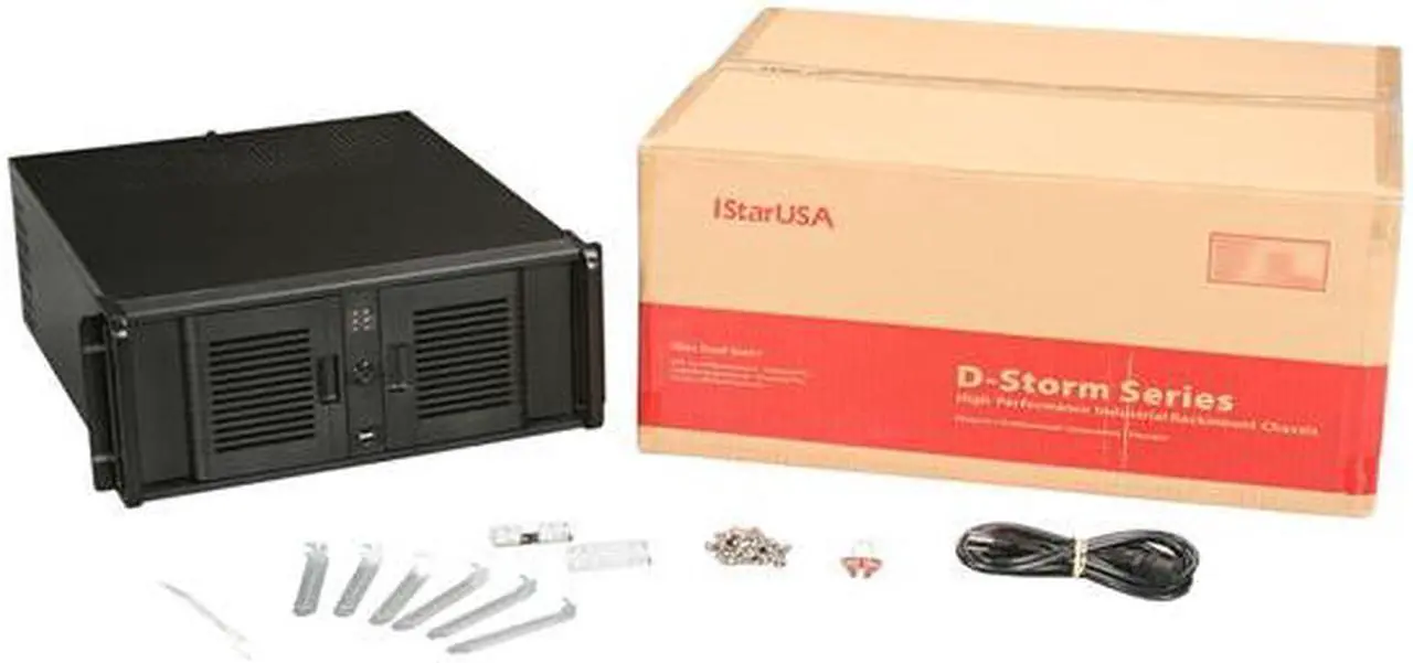 iStarUSA D-400-7P-300R8A Black 4U Rackmount Compact Stylish Server ...