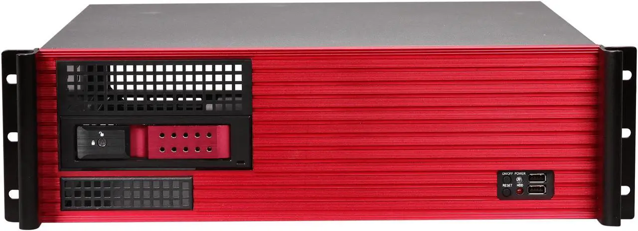 iStarUSA D313SEMATX-DE1RD-RD 3U Rackmount Compact Trayless Server Case ...