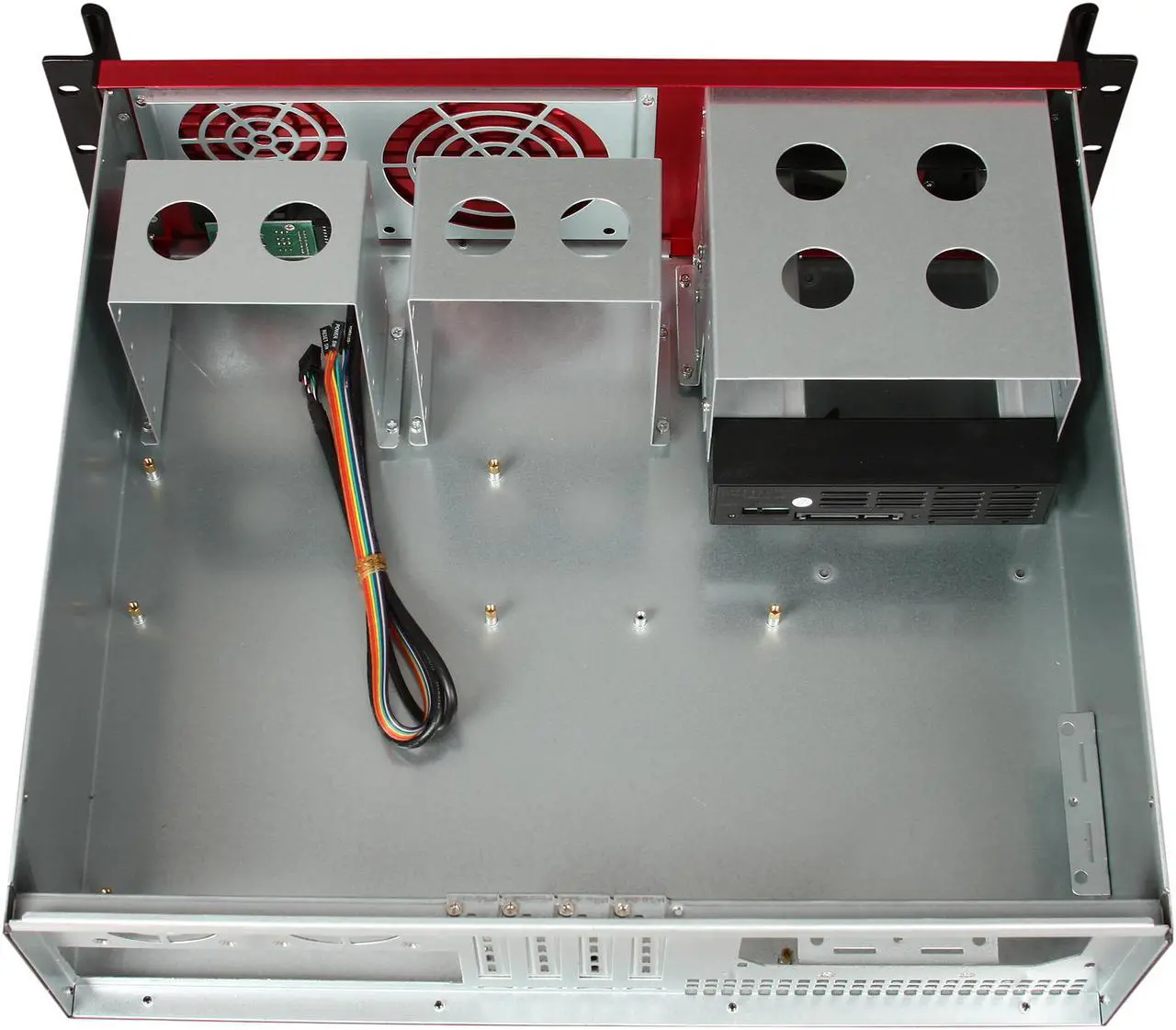 iStarUSA D313SEMATX-DE1RD-RD 3U Rackmount Compact Trayless Server Case ...