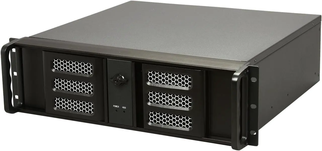iStarUSA D-313ASE-MATX Black 3U Rackmount Compact microATX Chassis ...