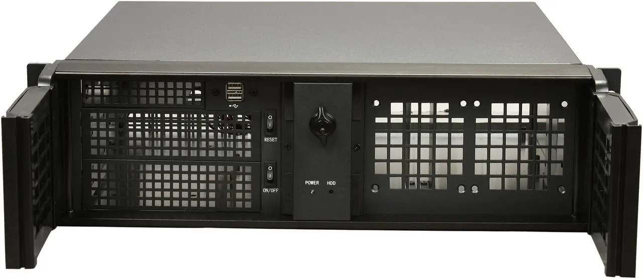 iStarUSA D-313ASE-MATX Black 3U Rackmount Compact microATX Chassis ...