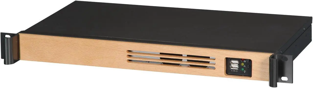 iStarUSA D-118V2-ITX-WB Black 1U Rackmount Compact Mini-ITX Chassis ...