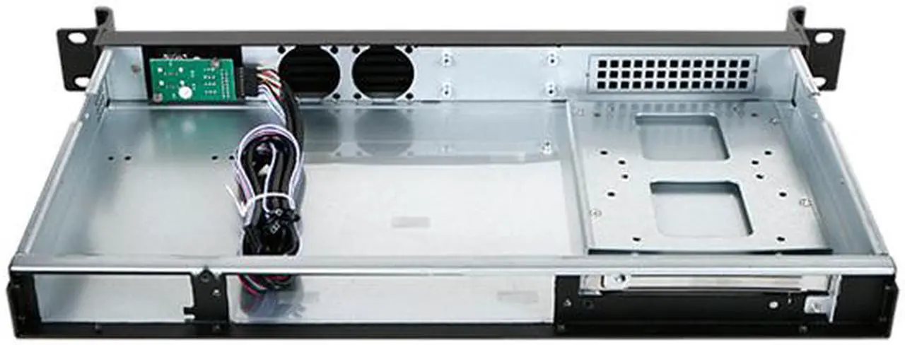 iStarUSA D-118V2-ITX-WB Black 1U Rackmount Compact Mini-ITX Chassis ...
