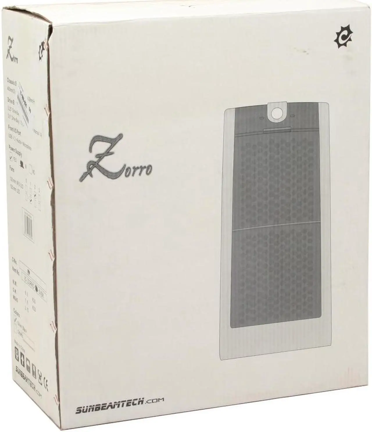 Sunbeam IC-ZORRO-SVBK Black Computer Case - Newegg.com