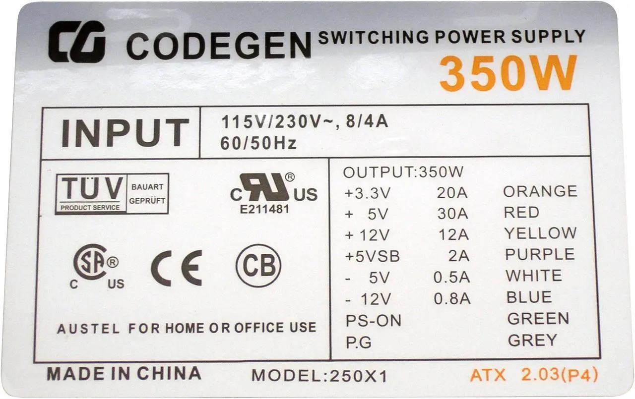 CODEGEN 8011-CA Black/Blue Computer Case - Newegg.com