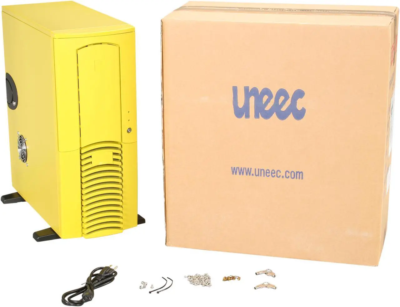 Athena Power CA-601Y60 Yellow SECC 1.0mm Steel ATX Full Tower Computer ...