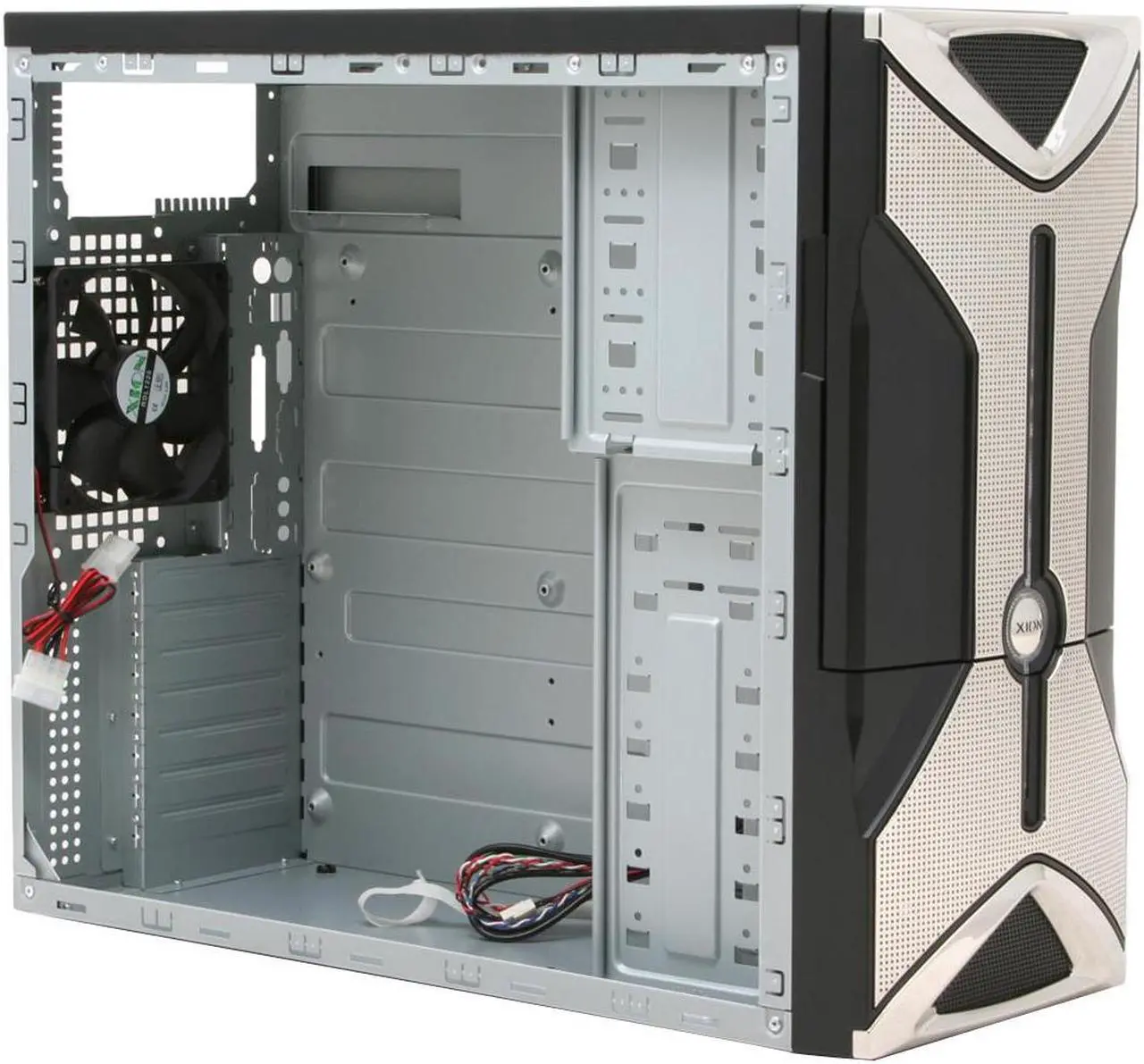 XION Onyx XON-301 Black Computer Case with Stylish LED Power switch and ...