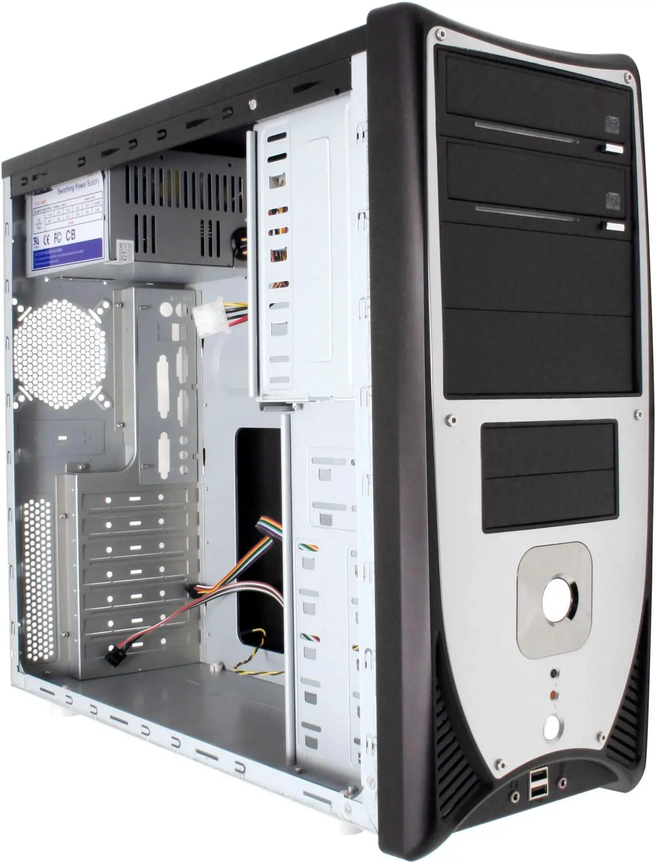 ATRIX CSCI-L8013-C43 Black/ Silver 4 In1 Combo Computer Case - Newegg.com