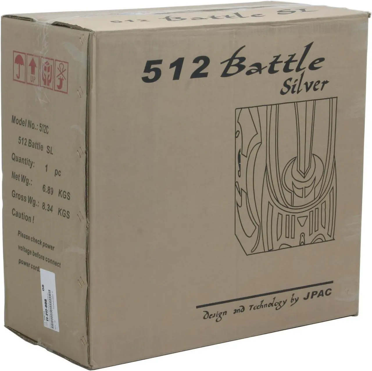 JPAC 512 BATTLE SV Silver Computer Case - Newegg.com