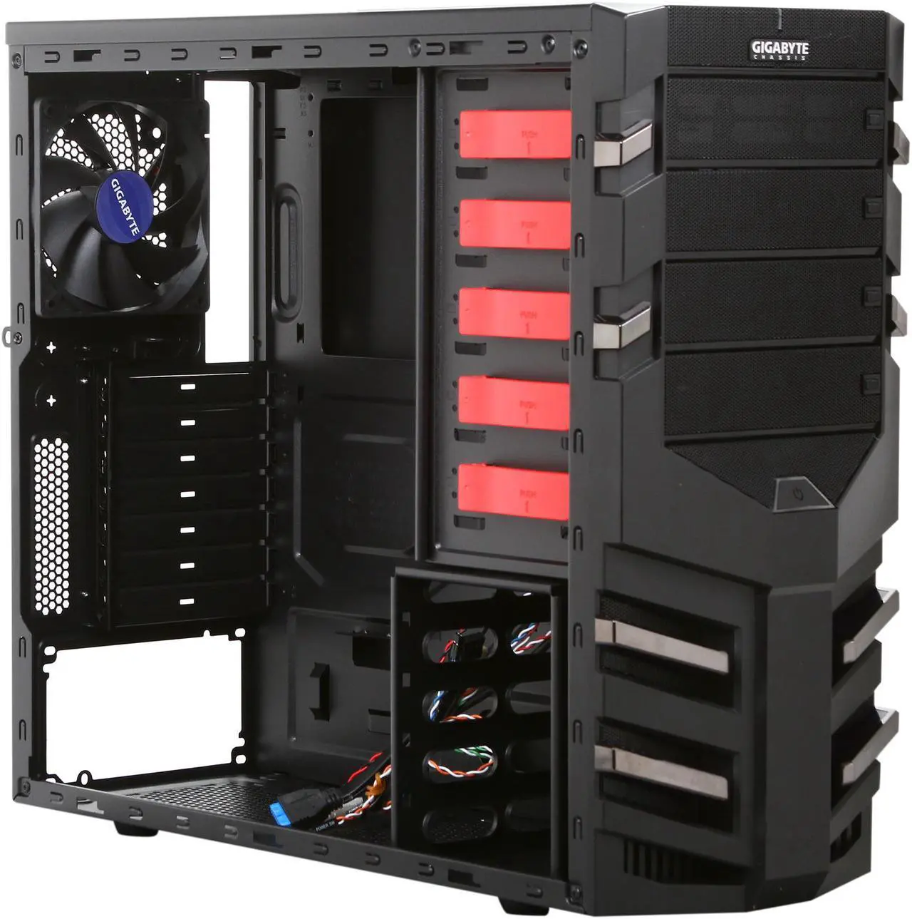 GIGABYTE Sumo Alpha GZ-SU11BA-CTB Black ABS / Steel Mesh / SECC ATX Mid ...