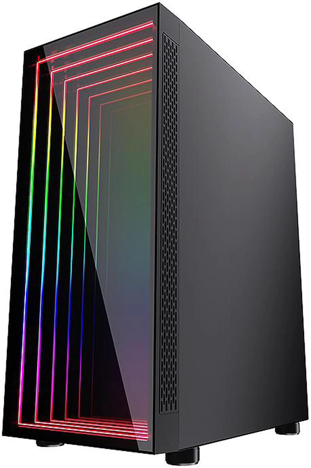 Bgears B-Optillusion Mid Tower ATX Glass Mirror LED Black Optical ...