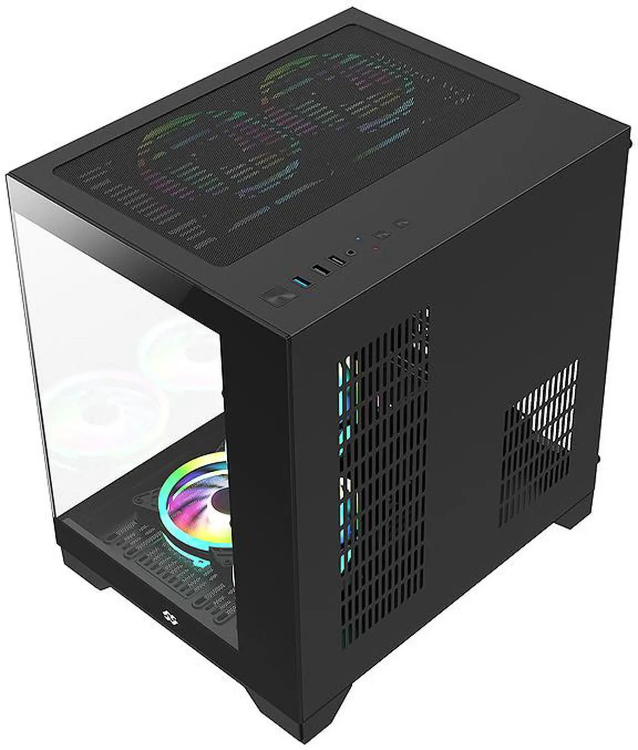 Bgears b-Pellucid MicroATX Black Micro ATX Tower Case, Tempered Glass ...