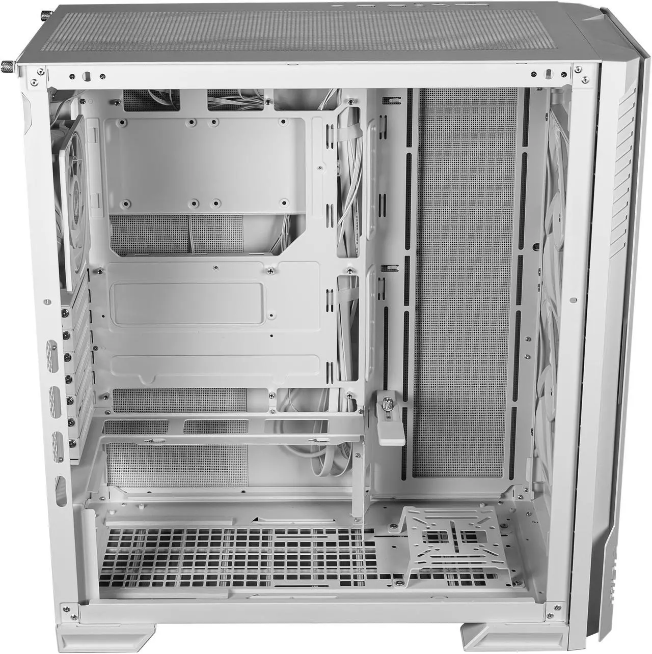 MSI MPG Velox 300R Airflow PZ White - Mid-Tower Gaming PC Case - Tempered Glass Side Panel - 2 x ...