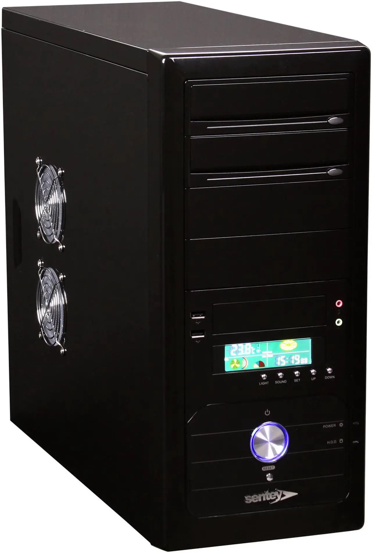 Sentey Deluxe Series DS1-4246 Mid Tower Case 300w 4x Fan (2 x 80mm - 2 ...