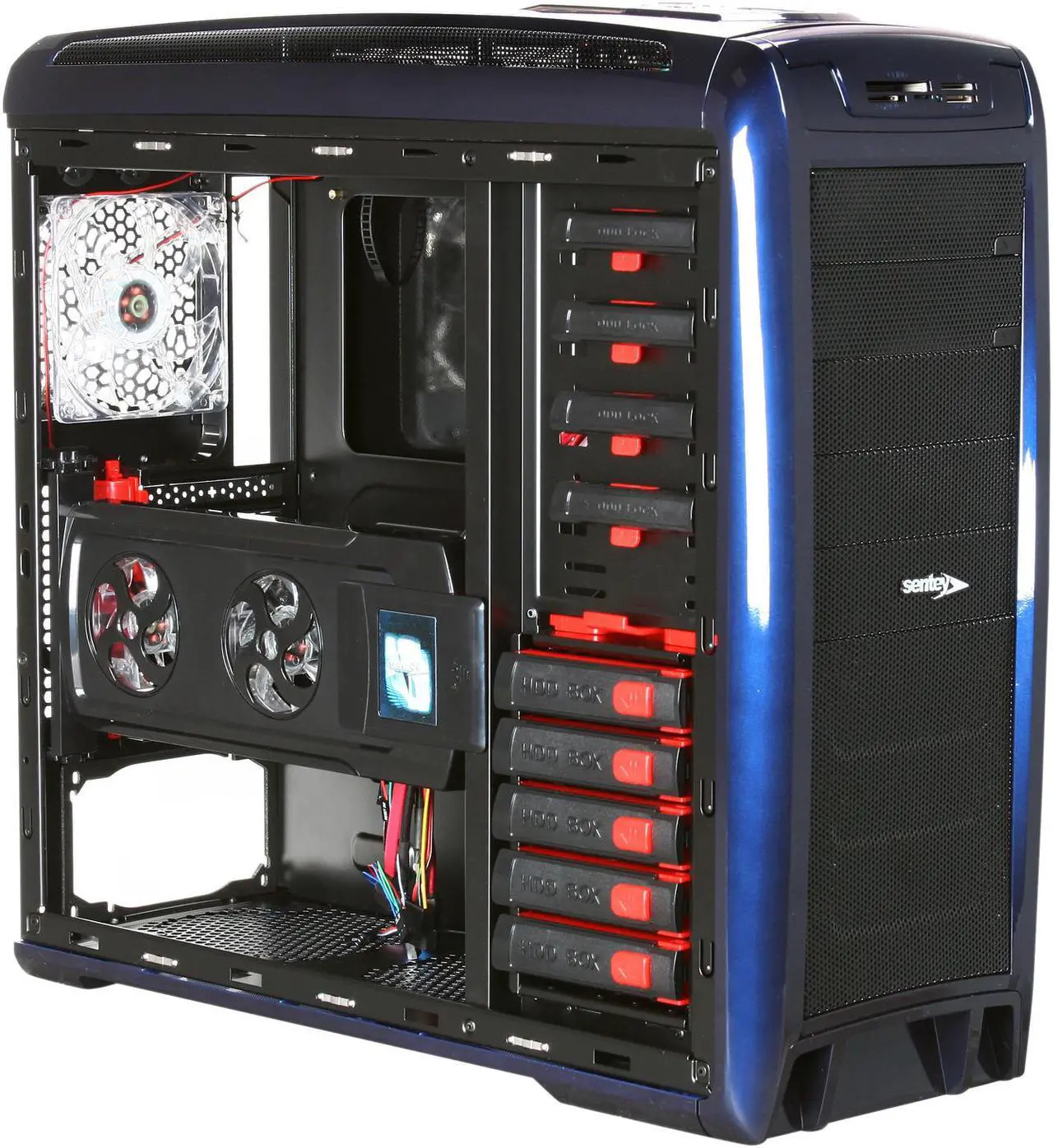 Sentey Arvina Extreme Division Tower Case 6x Fan LED/ 4 x USB / Multi ...
