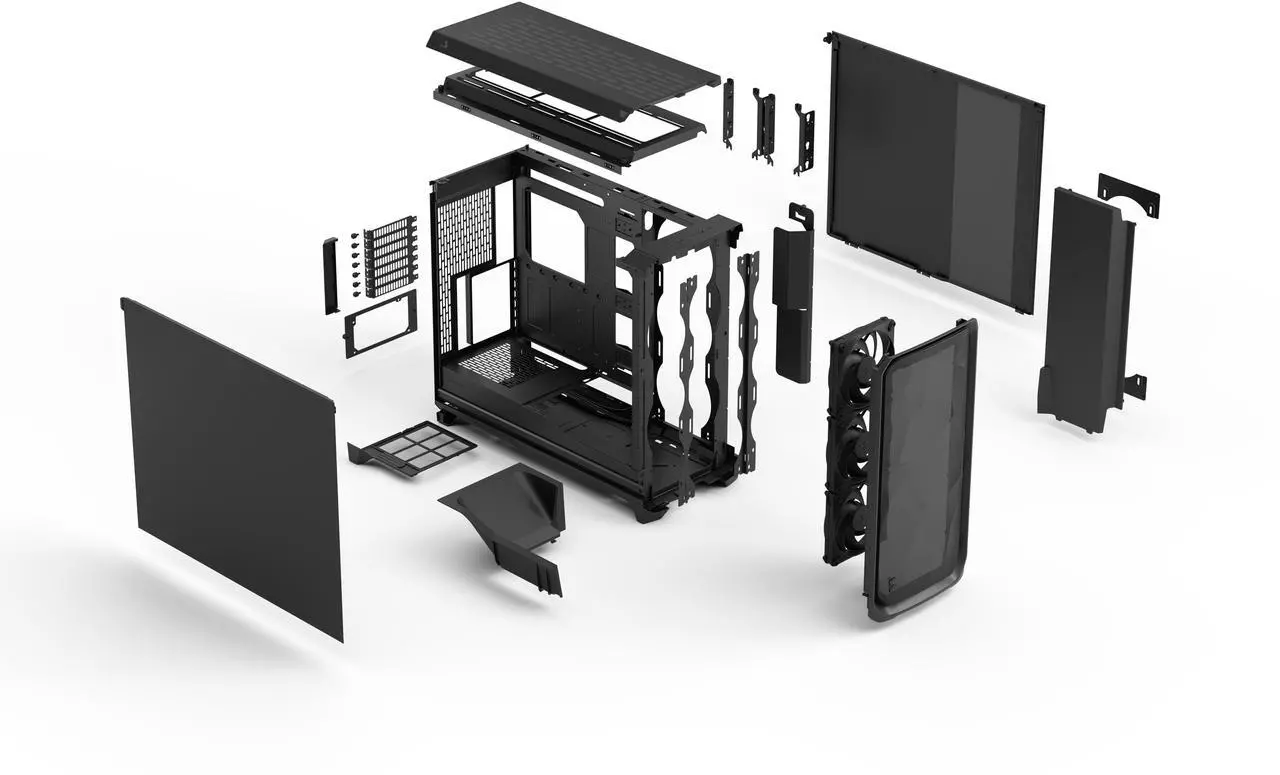 Fractal Design Meshify 3 XL E-ATX Full Tower PC Case - Black Chassis ...