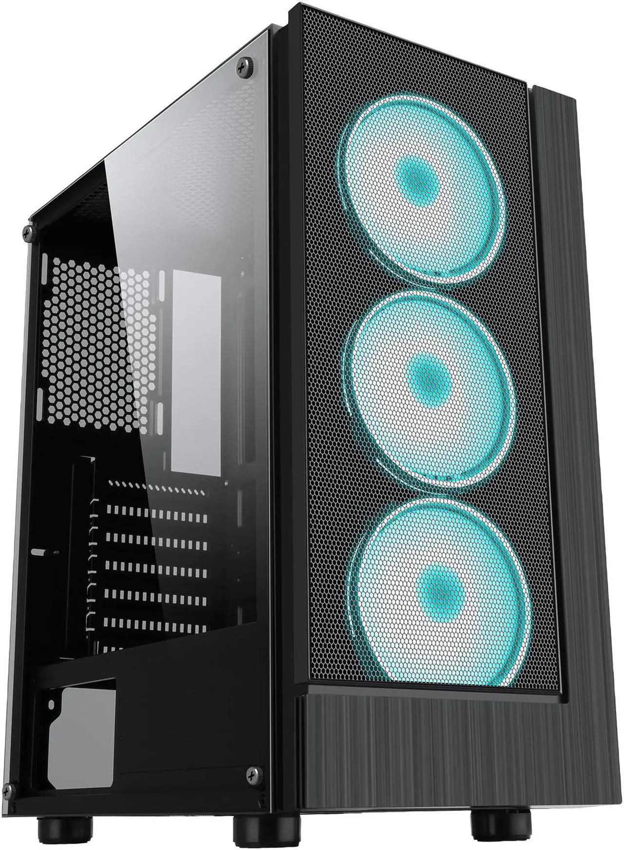 DIYPC Shadow-H3-ARGB Black Steel ATX Mid Tower Computer Case - Newegg.com